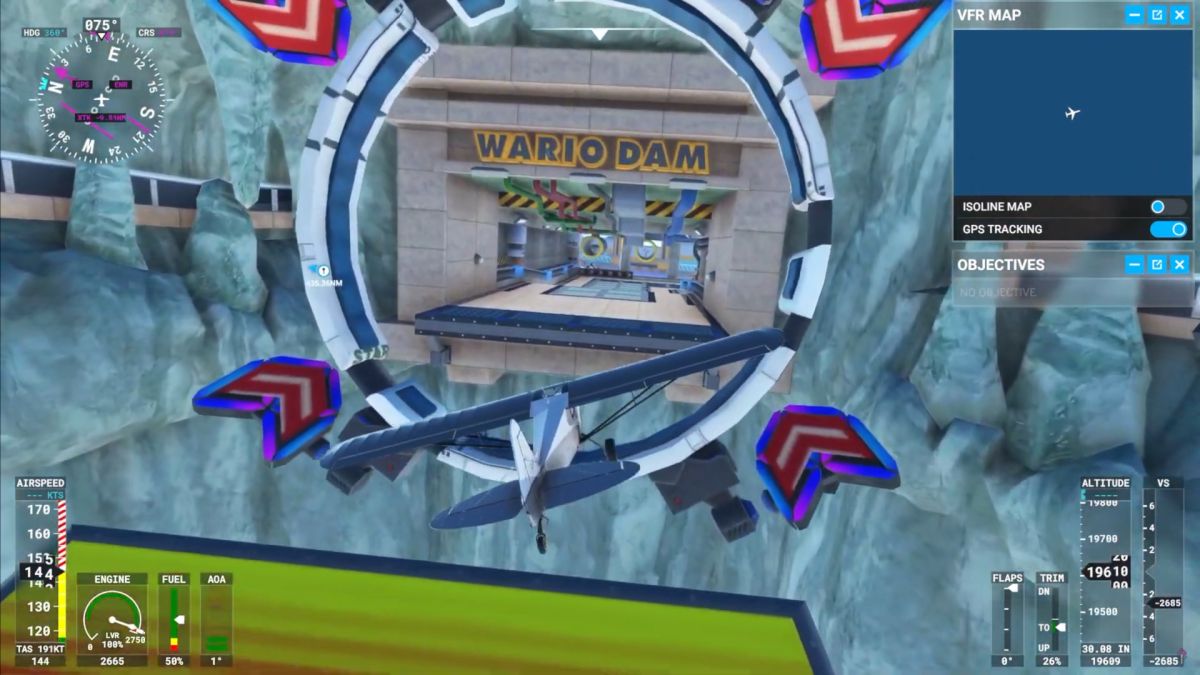 Trippy Microsoft Flight Simulator Mod agrega pistas de Mario Kart ...